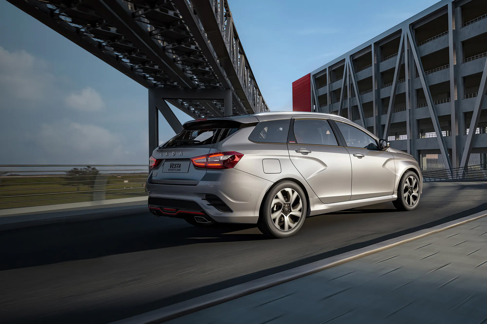 LADA Vesta SW Sportline 2025 - фото в новом кузове: салон, вид снаружи, багажник